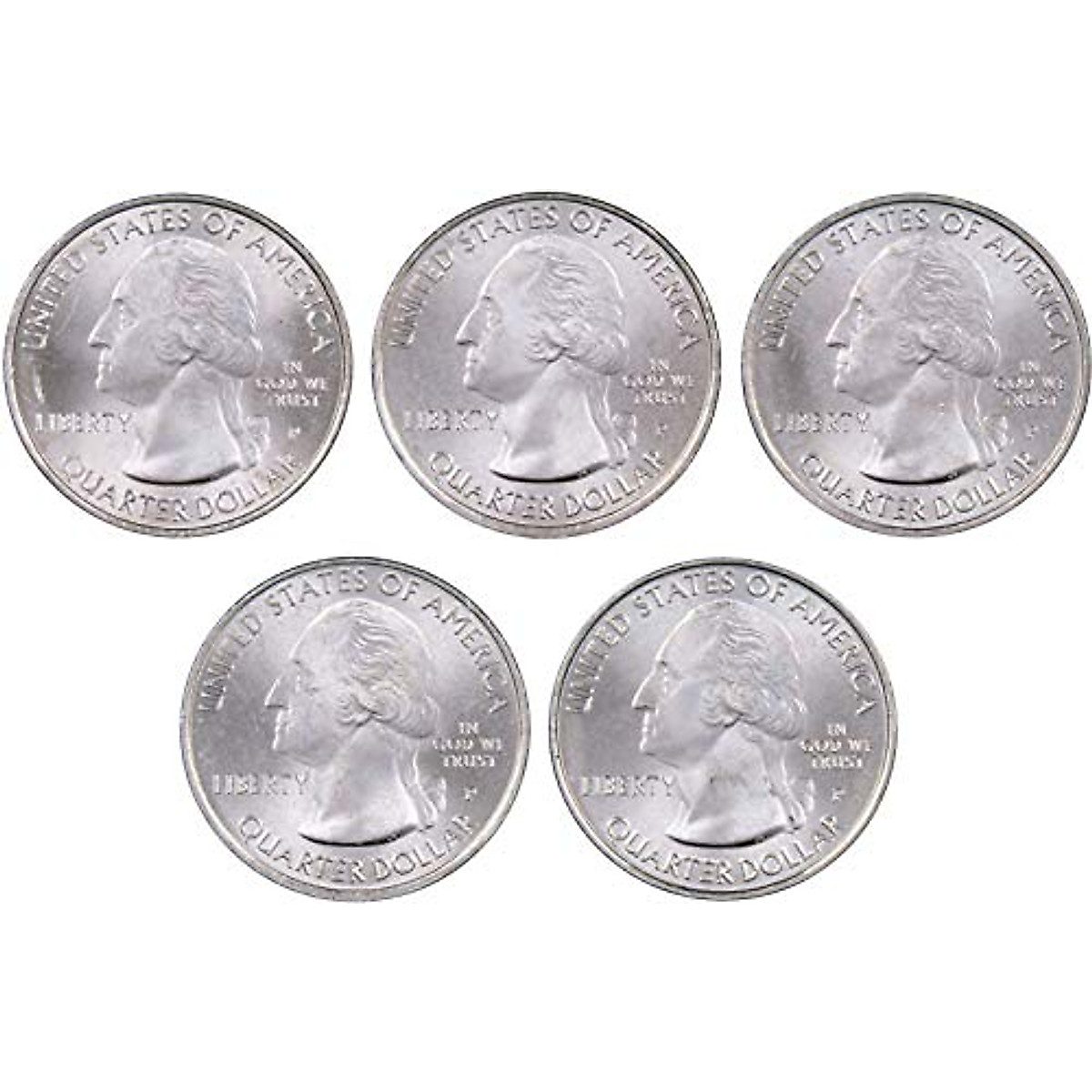 2012 P National Park Quarter 5 Coin Set Uncirculated Mint State 25c Collectible