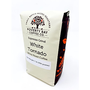 Poverty Bay White Tornado White Coffee Beans 1lb Bag Light Roast Coffee