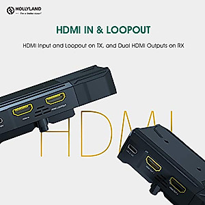 Hollyland Mars 300 PRO HDMI Loopout Wireless Video Transmitter and Receiver for SLR/MILC Camera with 0.08S Low Latency, Gift for Videographer Photographer Filmmaker Cinematographer