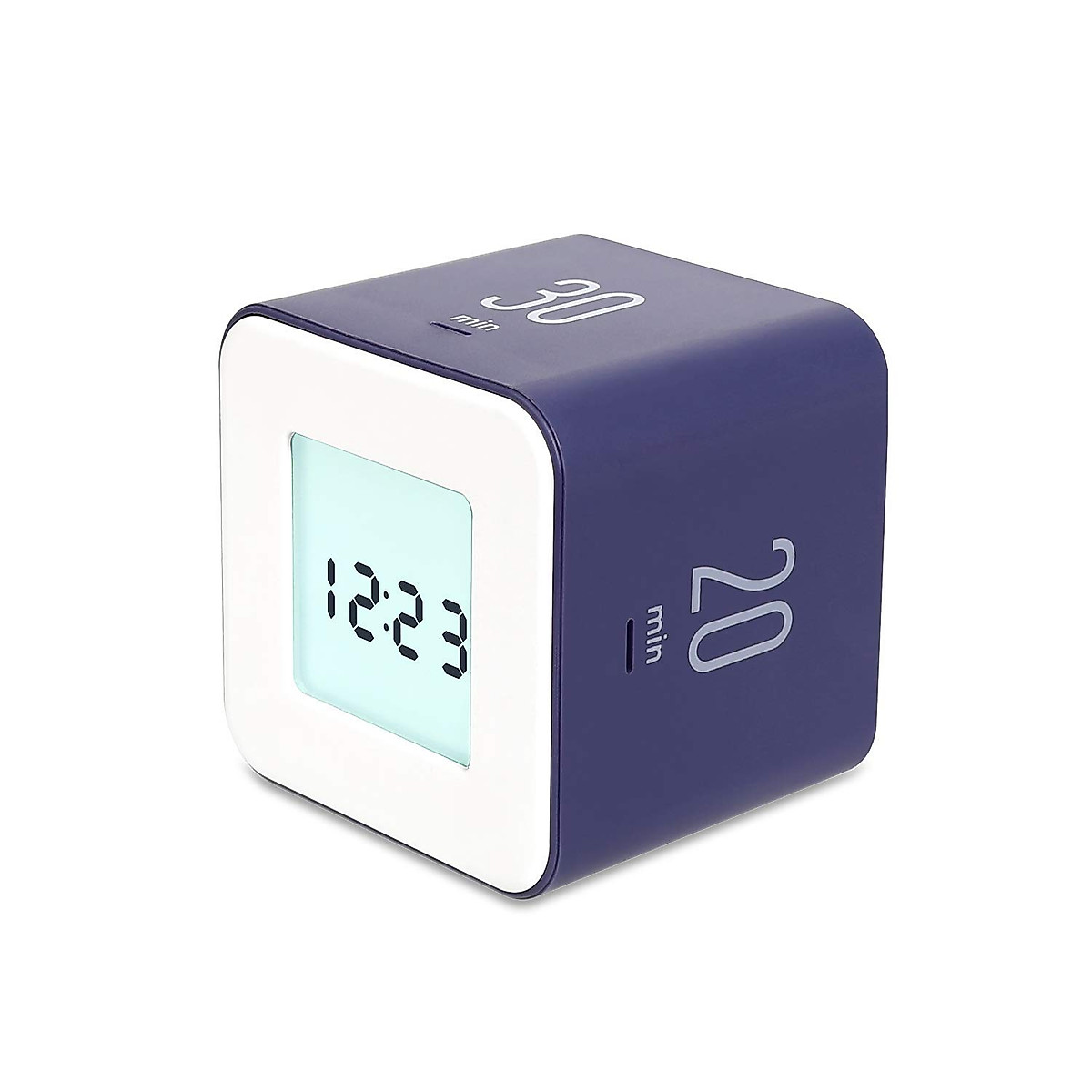 mooas Cube timers White (5,15,30 and 60 Minutes) & Multi Cube Violet (5,10,20 and 30 Minutes) Bundle, Time Management, Time for Studying, Cooking and Workout, Kids Timer