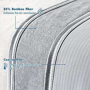 MIULEE Cooling Throw Blanket for Hot Sleepers Summer Blanket Absorbs Body Heat to Keep Cool on Night Japanese Q-Max>0.43 MICA Arc-Chill Cooling Fiber Lightweight Breathable Cold Blanket 50" x 60" Grey