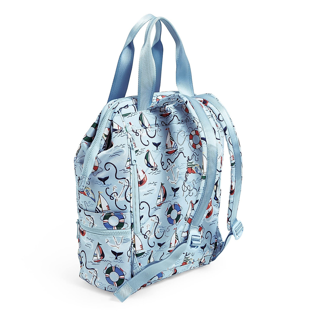 Vera Bradley Women's Recycled Lighten Up Reactive Backpack Cooler Lunch Bag, Gray Heather, One Size US