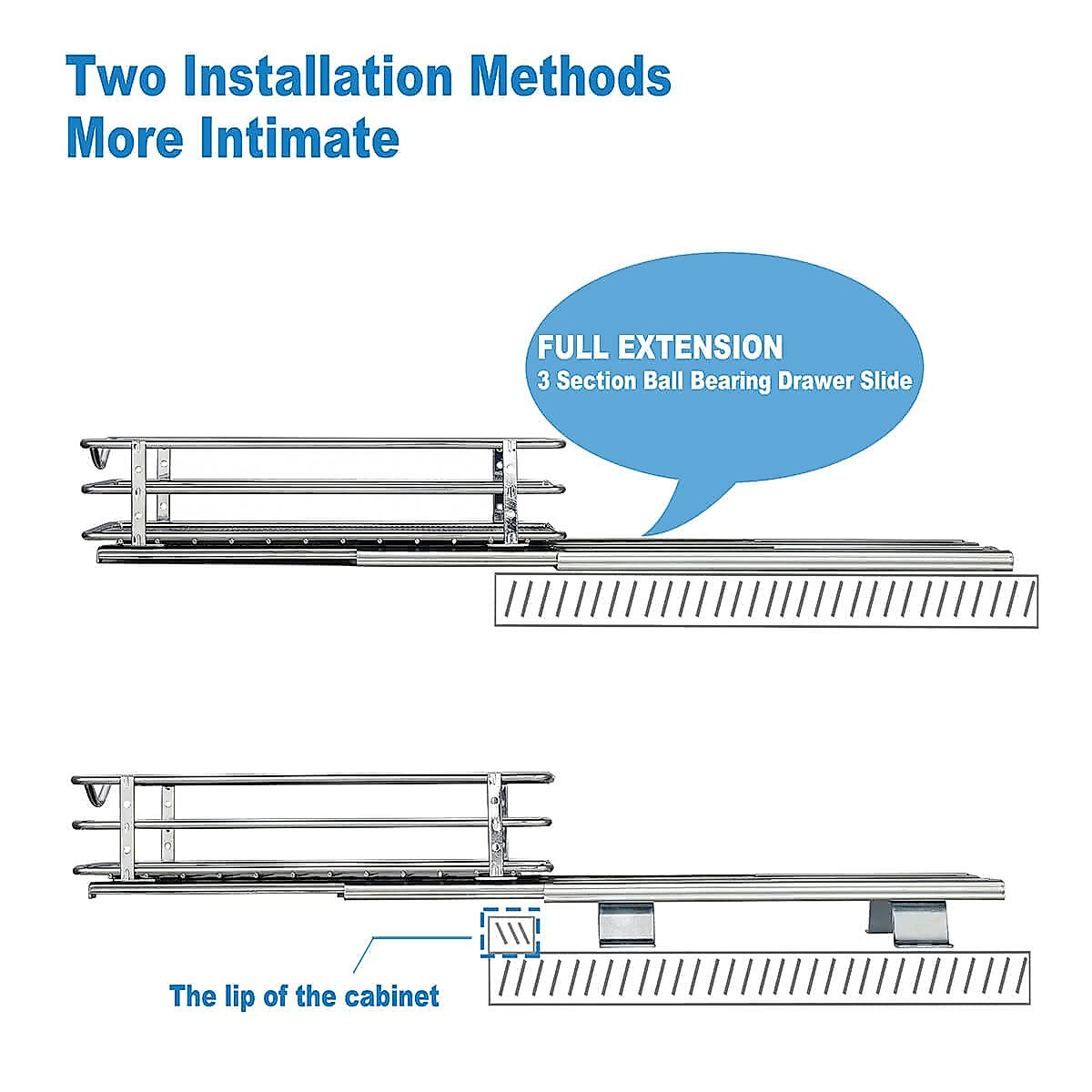 OCG Pull Out Spice Rack Organizer（6.3" W x 10.4" D） for Cabinet, Slide Out Seasoning Organizer Fits Spices, Sauces, Cans etc
