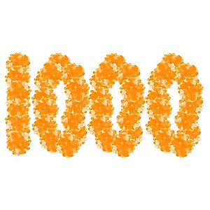 Regal Bingo Plastic Bingo Chips 1000 Pcs - Clear Transparent Counters Game Chips Set for Board Game - Fun Bingo Night - 3/4 Inch Orange Color