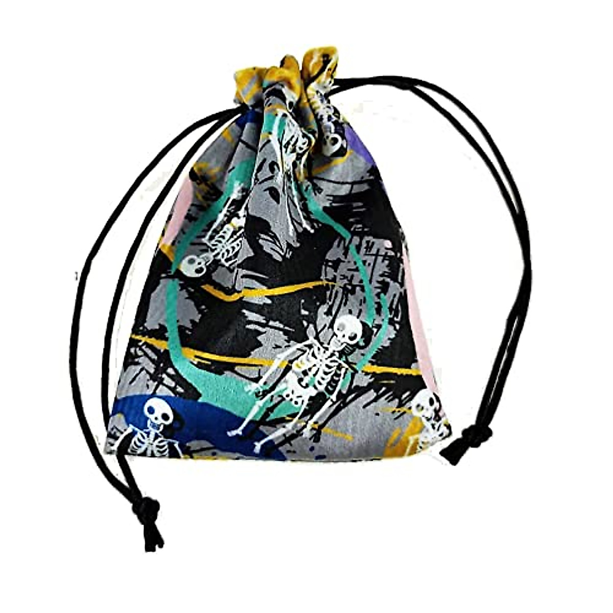 Rollooo 4 Pcs 11 x 15cm Velvet Drawstring Bags Rainbow Jewelry Pouches Black Lining Inside