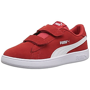 PUMA mens Smash V2 Velcro Sneaker, White, 2 Little Kid US