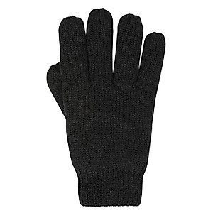 Mountain Warehouse Kids Knitted Thinsulate Thermal Gloves Black Small/Medium