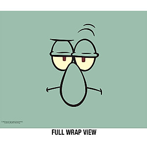 Spongebob OFFICIAL Squidward Angry Face 24 oz Insulated Canteen Water Bottle, Leak Resistant, Vacuum Insulated Stainless Steel with Loop Cap