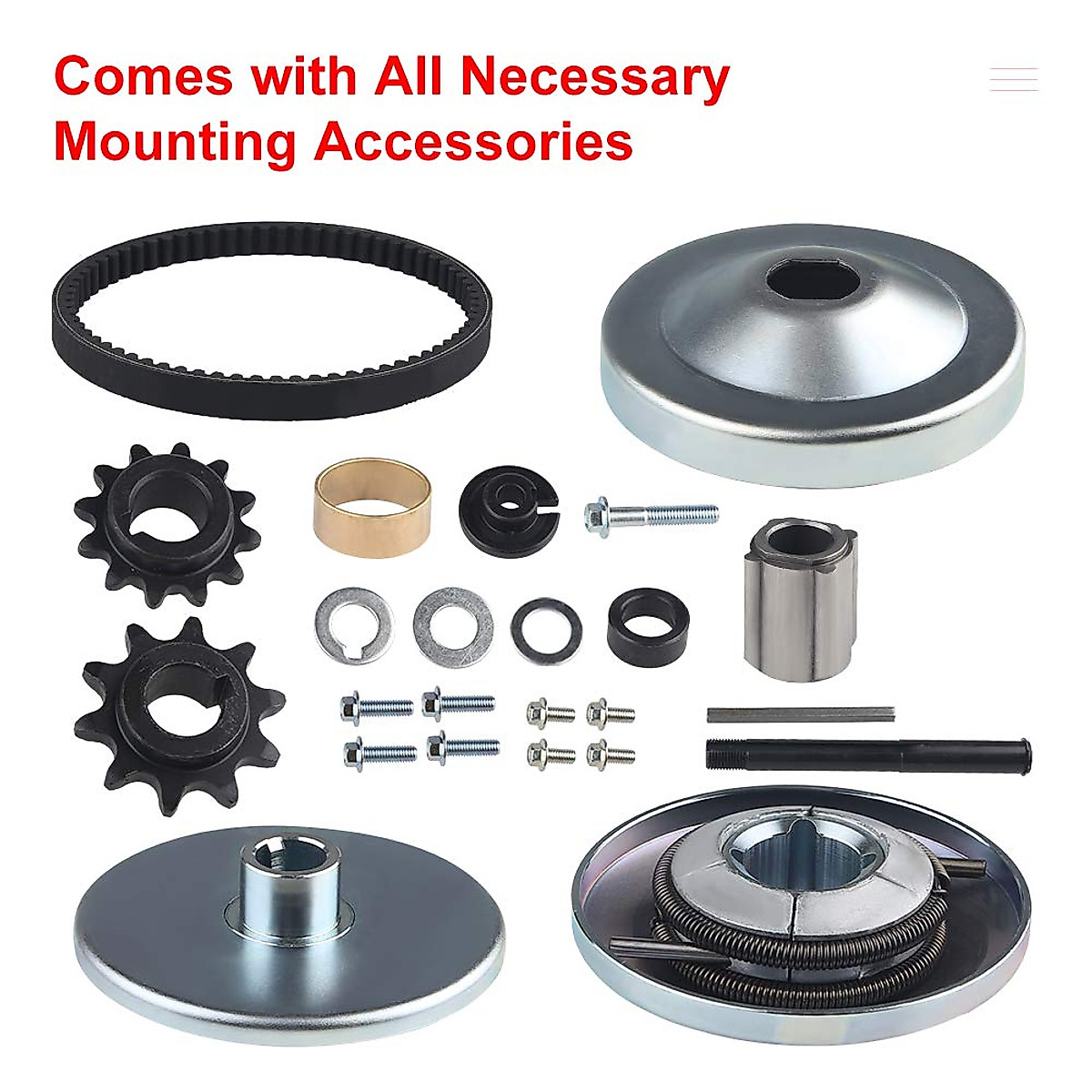 WATERWICH Go Kart 212CC Torque Converter Clutch Kit Replacement for Comet TAV2 218353A 3/4" 30-75 Manco 10T #40/41 and 12T #35 Chain CVT 30 Series Engine Clutch