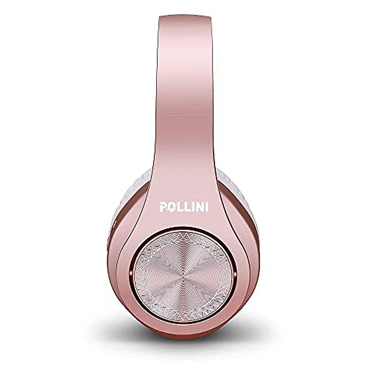pollini Bluetooth Headphones Over Ear, Wireless Headset V5.0 with 6 EQ Modes, Soft Memory-Protein Earmuffs and Built-in Mic for iPhone/Android Cell Phone/PC/TV