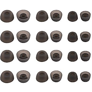 ALXCD Ear Tips Compatible with Jabra Elite 75t Headphone, 12 Pairs Replacement Silicone Tips, Compatible with Jabra Elite 75t/ 65t/ Active/ 7 Pro/Elite 3/ Elite 4, 12 Pairs S/M/L