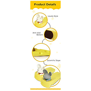 HavasuOnline Cute Mouse Door Stopper White Mouse Door Stop Decorative Animal Doorstop Wedge