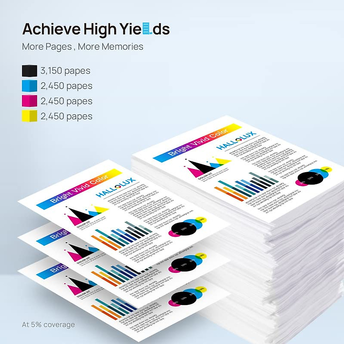 206X 206A Toner Cartridges (with Chip) for HP 206A 206X Toner Cartridge Replacement 4 Pack High Yield Compatible with Laserjet Pro MFP M283fdw M283cdw M255dw M282nw Printer Toner (BCMY, 4P)