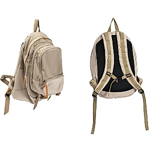 DORIS&JACKY UNISEX Campus Backpack Large Capacity Travel Casual Daypack For Women (Beige)