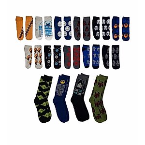 Mens Star Wars 15 Days of Socks Advent Calendar 15pk, Blue, One Size