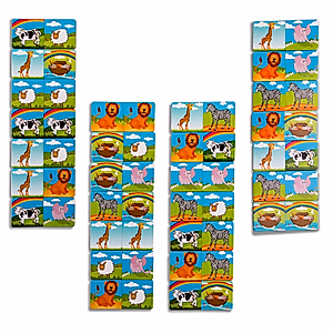 Noah's Ark Animals Domino Game - Fun Family Magnetic Playset. an Educational Biblical Story Learning Game for Kids Ages 3 and Up.