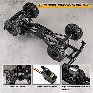 WOWRC 1/18 RC Crawler, Mini RC Rock Crawler for Adults, 2.4GHz 4WD RC Cars with Battery Charger (Arizona)