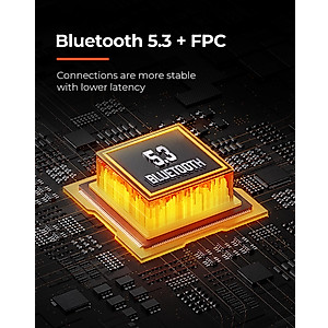 havit Light Open Ear Headphones LED Beacon String Air Conduction Wireless Headsets Running Headphones with 16.2mm Powerful Bass, 16H Playtime, IPX5, Bluetooth 5.3, 24g Light Weight, MP3