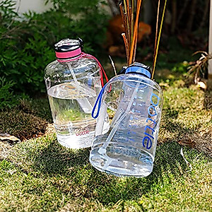128oz Motivational Gallon Water Bottle With Straw & Big Handle - Ensure You Drink Enough Water Daily for Any Activity