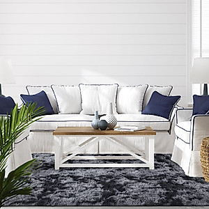 TWINNIS 4x6 Large Shag Area Rugs for Living Room Bedroom, Tie-Dye Dark Grey Indoor Super Soft Fuzzy Plush Rugs, Upgrade Anti-Skid Modern Rugs Fluffy Carpets for Kids Room Nursery Home Decor