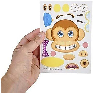 Kicko Make-A-Zoo Animal Sticker Sheets - 24 Pack - for Kids, Arts, Parties, Birthdays, Party Favors, Crafts, School, Daycare, Etc.