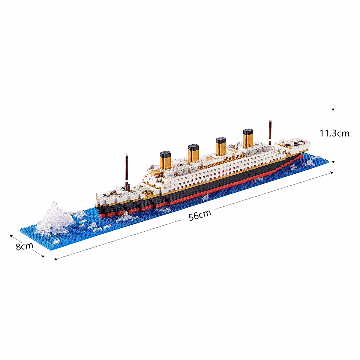 DAFDAG Titanic Large Size Mini Building Blocks Building Kit for DIY Mini Building Blocks and Toy Gifts for Adults or 14+ Kids （1872 Pieces）