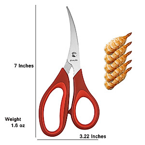 1Pc Seafood Scissors, Multifunctional Lobster Scissors Tool,Shrimp Pliers, Shrimp Cracker Crab Leg Shears Shell Cracker Crayfish Scissors Fish Scissors