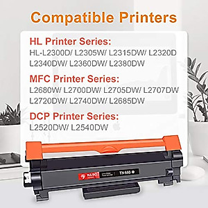 H&BO TOPMAE Compatible Toner Cartridge Replacement for Brother TN660 TN 660 TN630 TN 630 High Yield to use with HL-L2300D HL-L2320D HL-L2340DW HL-L2360DW MFC-L2720DW MFC-L2740DW DCP-L2540DW (4 Black)