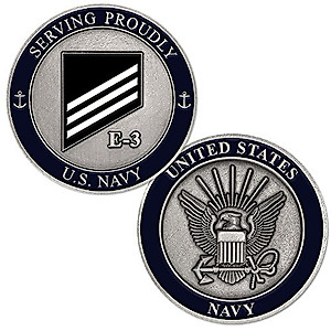 U.S. Navy Rank E-3 White Seaman Challenge Coin