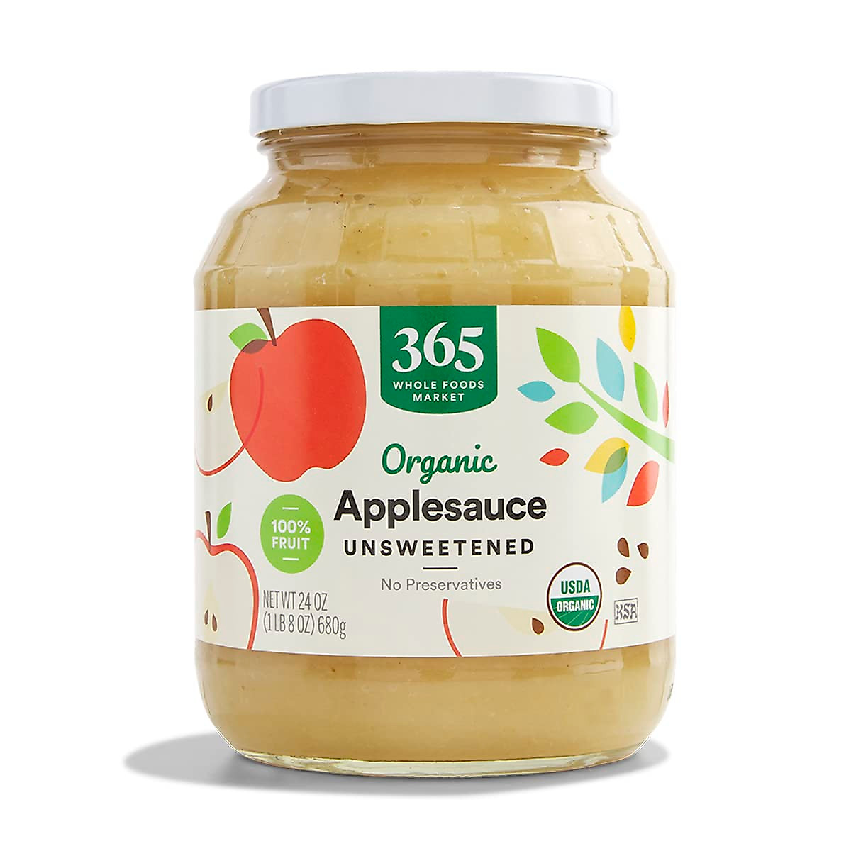365 by Whole Foods Market, Organic Unsweetened Apple Sauce, 24 Ounce