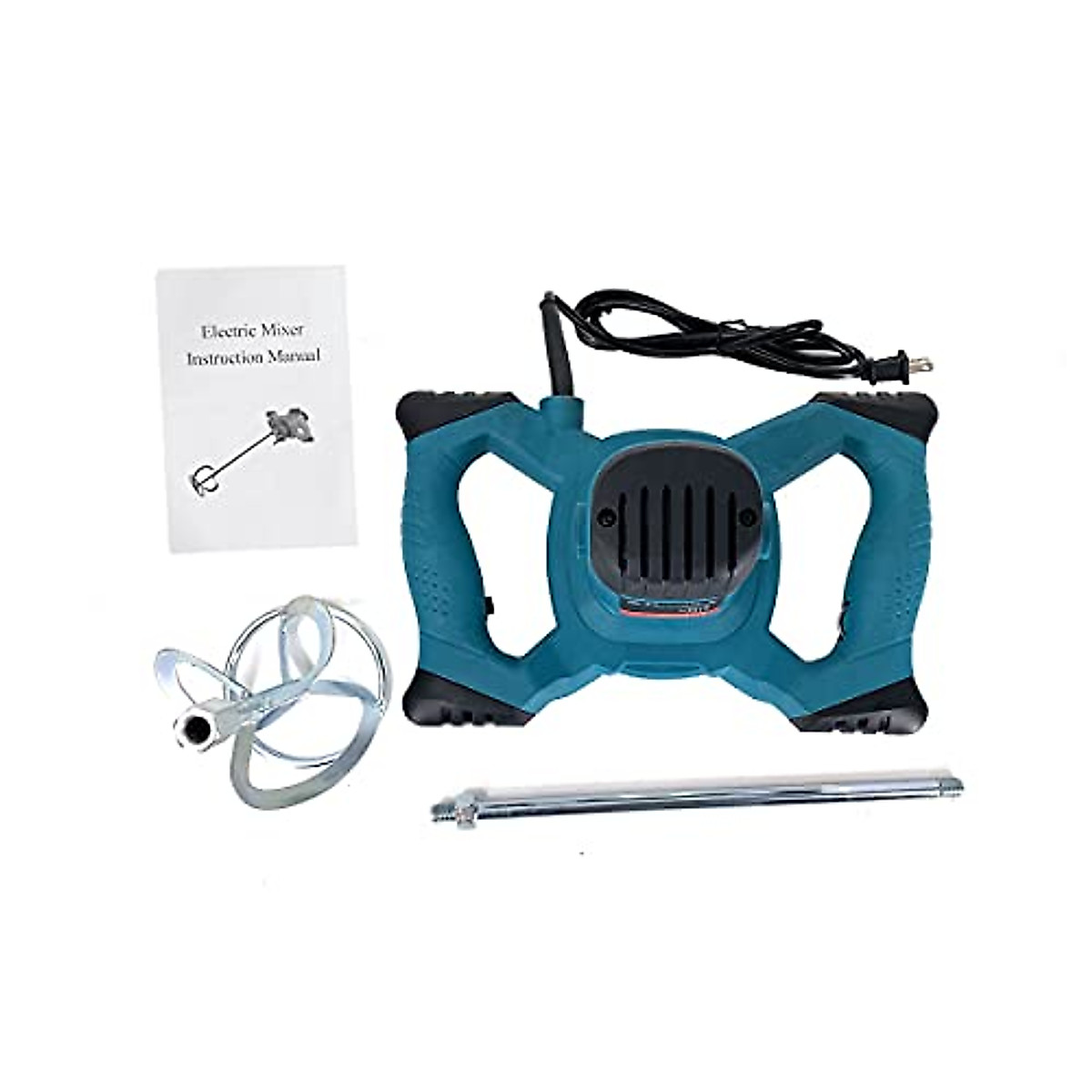 CDZHLTG 2100W Portable Electric Concrete Cement Plaster Grout Paint Thinset Mortar Paddle Mixer Pro Drill Mixer Stirring Tool Adjustable 6 Speed Handheld Standard 110V