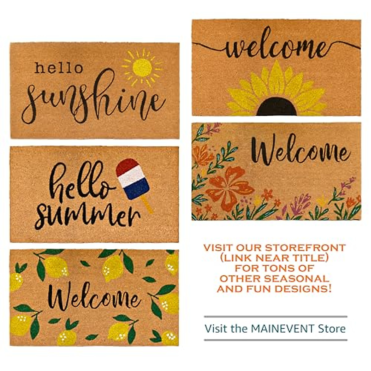 MAINEVENT Funny Dog Greetings Dog Door Mat 30x17 Inch, Funny Dog Welcome Mat, Welcome Mat Dog, Dog Front Door Mat, Dogs Welcome Coir Mat, Dogs Welcome Door Mat, Dogs Welcome Entrance Mat Doormat