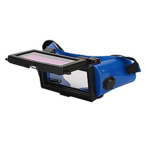 Welding Goggles Auto Darkening - Solar Auto Darkening Eye Mask Welding Goggles Welder Eye Protective Welding Glasses Mask Helmet (Blue)