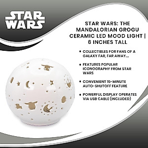 Star Wars: The Mandalorian Grogu Ceramic LED Mood Light | 6 Inches Tall