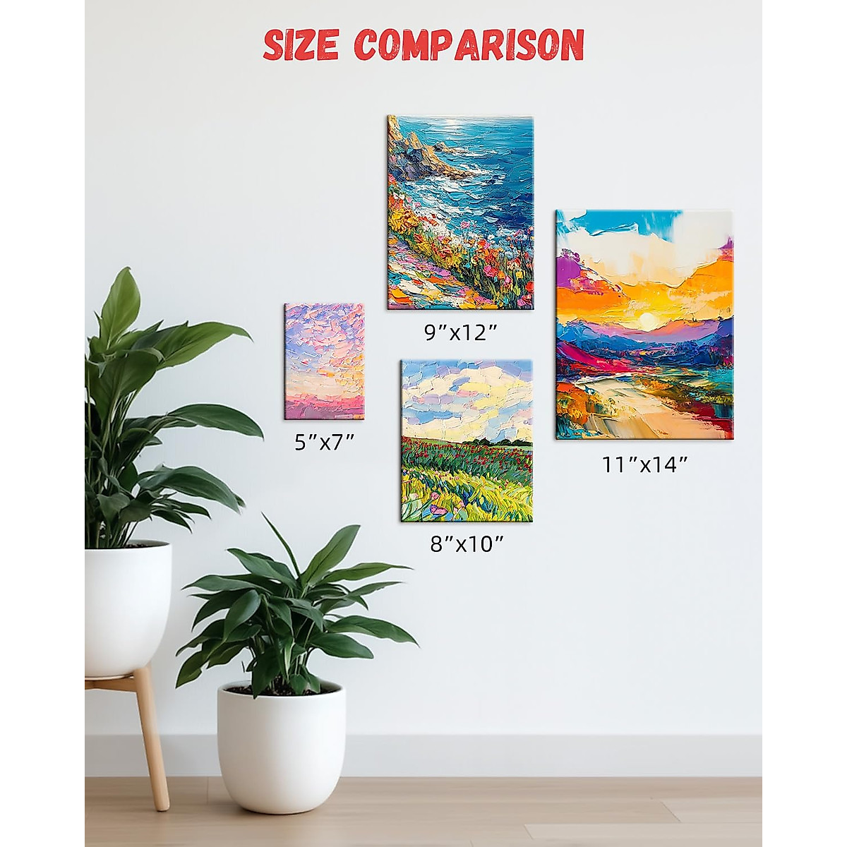 Simetufy 24 Pack 9 x 12 inch Canvas Boards for Painting- 8oz Gesso Primed Acid-Free 100% Cotton Canvas Panels for Acrylics Oil Watercolor Tempera Paints