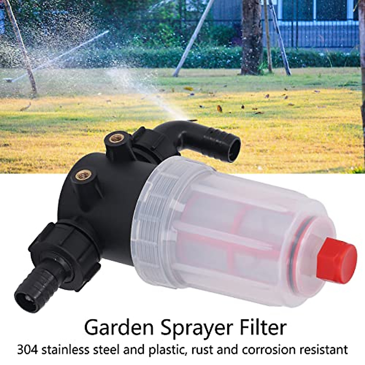 Demeras Garden Sprayer Filter, 304 Stainless Steel Garden Hose Filter 50 Mesh Filter Rust Proof for Agricultural(19mm G1/2)