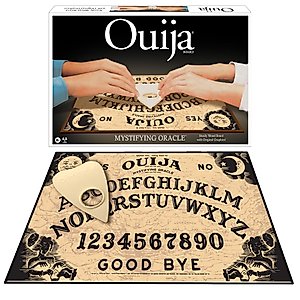 Classic Ouija with 1990s Artwork by Winning Moves Games, Thick Wood Premium Quality Talking Spirit Board, for 2 or More Players, Ages 8 and Up (1175)