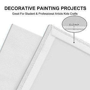 Artkey Canvas Boards 5x7 Inch 12-Pack, 10 oz Primed 100% Cotton White Blank Canvases for Painting, Art Paint Canvas Panels for Acrylic Oil Watercolor Tempera Paints