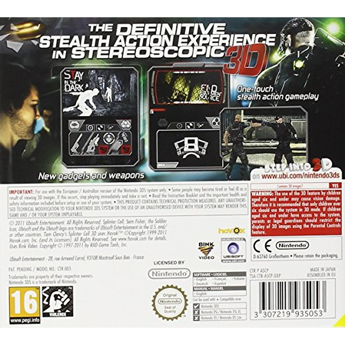 Tom Clancy's Splinter Cell 3D /3DS