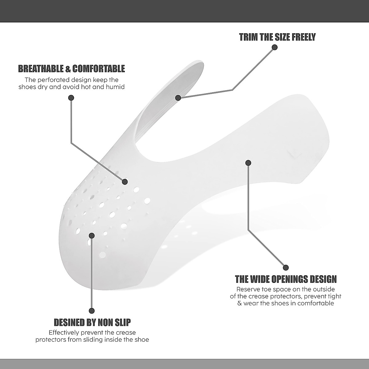 Sparqshop | Soft Shoe Crease Protectors | Women 5 To 8 |