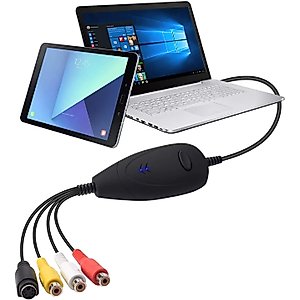 TCNEWCL Capture Card, USB Video Capture Card Devices, VCR VHS TV to DVD Converter, Edit and Digitize Analog Video for Windows Only