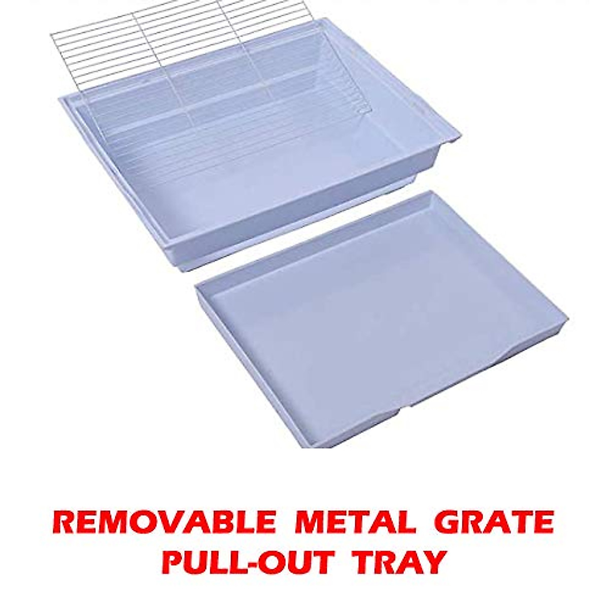 Large 36-Inch Portable Bird Flight Cage for Canary Parakeet Cockatiel Lovebird Finch Small Parrot Budgies Travel Bird Cage (White with Toy)