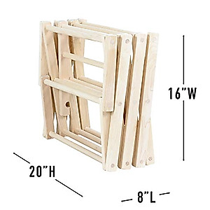 Pennsylvania Woodworks Clothes Drying Rack: Solid Maple Hard Wood Laundry Rack for Baby Clothes, Hand Towels, Delicates & More, Durable Small Folding Drying Rack, Made in USA, No Assembly Needed