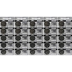 25 Energizer 2032 Battery CR2032 Lithium 3v (5 Packs of 5)