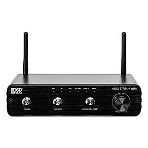 OSD Outdoor Amplifier WiFi Bluetooth Streaming Class D (100W x 2) Stereo Amp, Free iOS/Android app, EQ Adjustment IP64 Nero Stream WRA