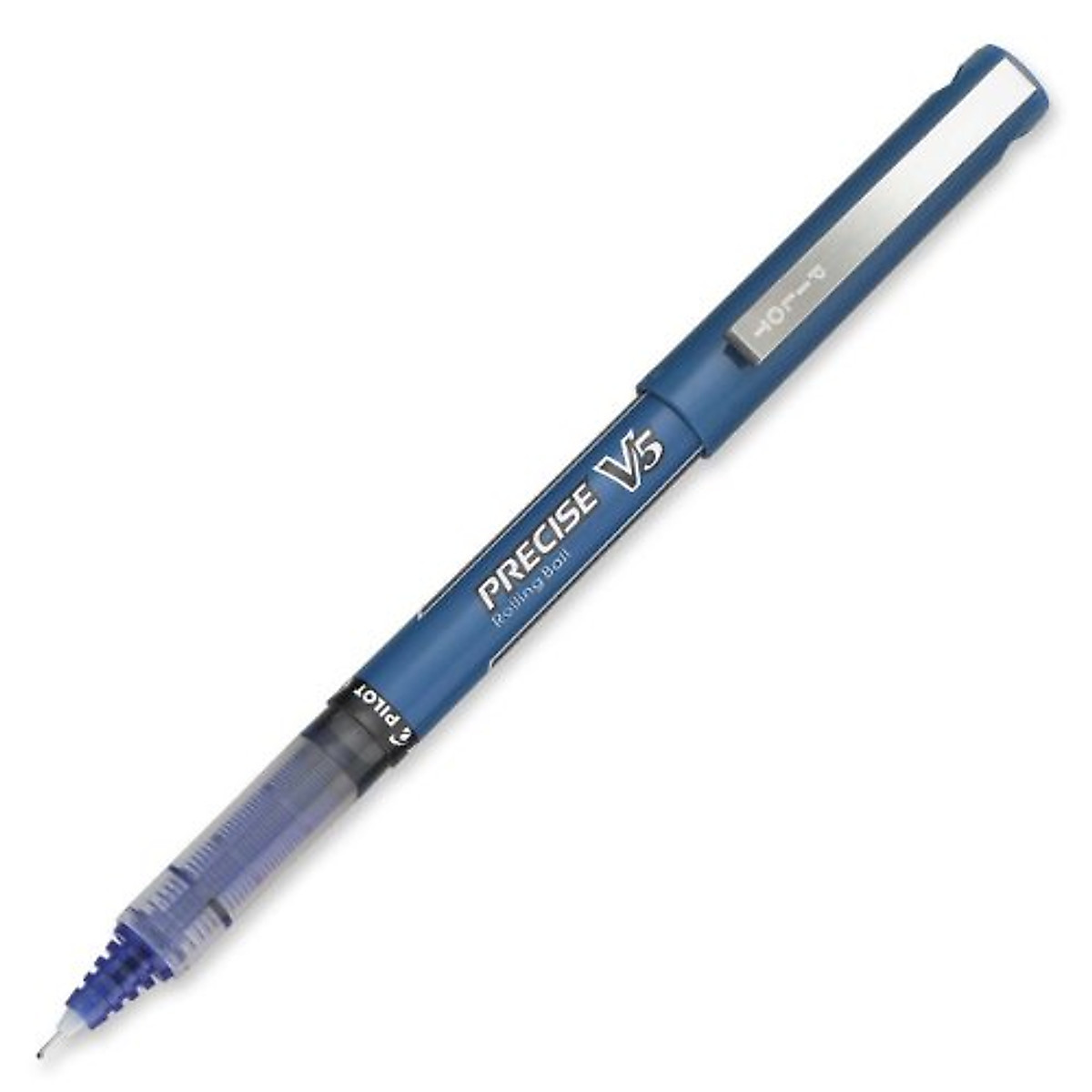 Pilot Precise V5 Stick Rolling Ball Pens, Extra Fine Point, Blue Ink, Pack Of 6