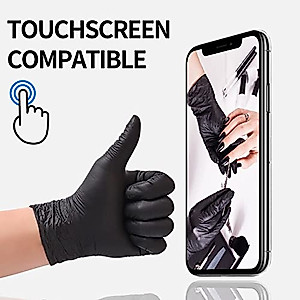 Basic Medical Black Nitrile Exam Gloves - Latex-Free & Powder-Free, 5 mil Gloves, NGPF-1048 (pack of 100), XX-Large