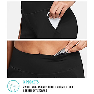 BALEAF Women's 10" Bermuda Long Shorts Running Athletic Shorts High Waisted Casual Summer Knee Length Black Size L