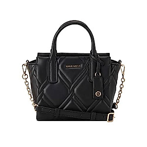 NINE WEST April Mini Satchel Crossbody, Black
