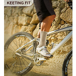 BULLIANT Compression Socks for Men 6Pairs, Athletic Crew Socks Cushioned For Men Sports Running-Arch Support(6Pairs,Shoes Size:Men 9-10)